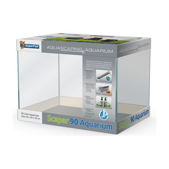 Superfish Scaper 90 Aquarium Set - Aquascaping Aquarium Fish Tank Cube ...