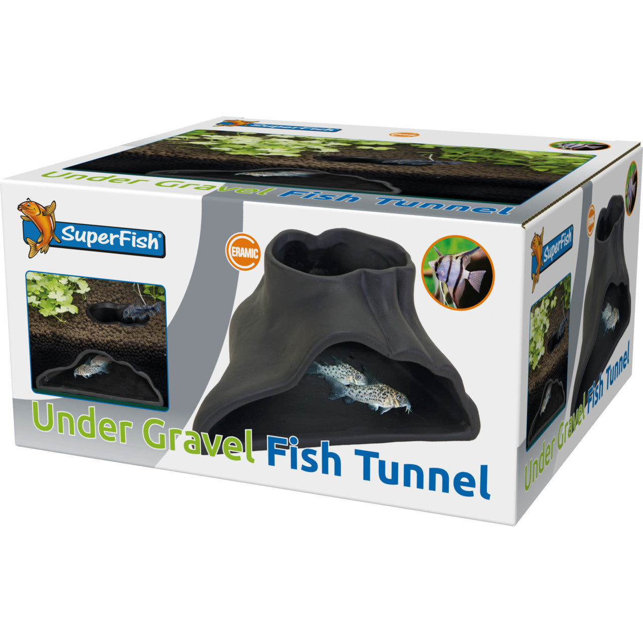 Superfish Undergravel Fish Tunnel - Aquarium Decoration Cave Hide – Pro ...