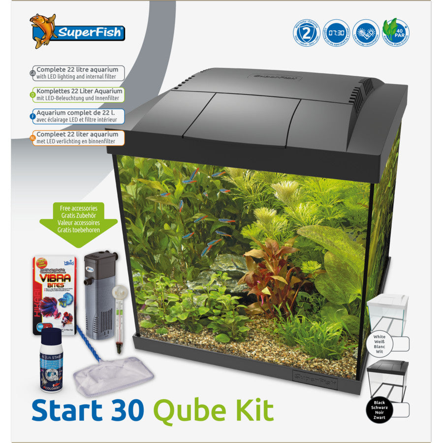 Superfish Start 30 Qube Kit Complete Aquarium Set Fish Tank – Pro Shrimp