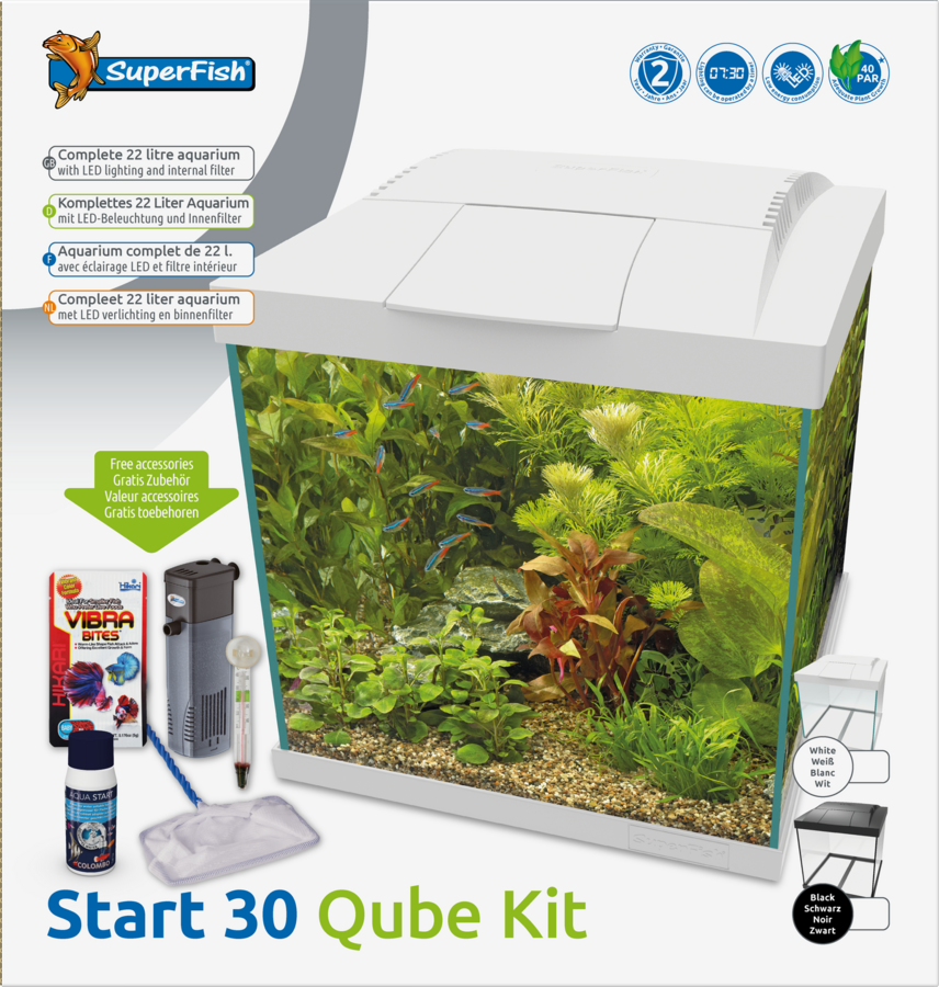 Superfish Start 30 Qube Kit Complete Aquarium Set Fish Tank – Pro Shrimp