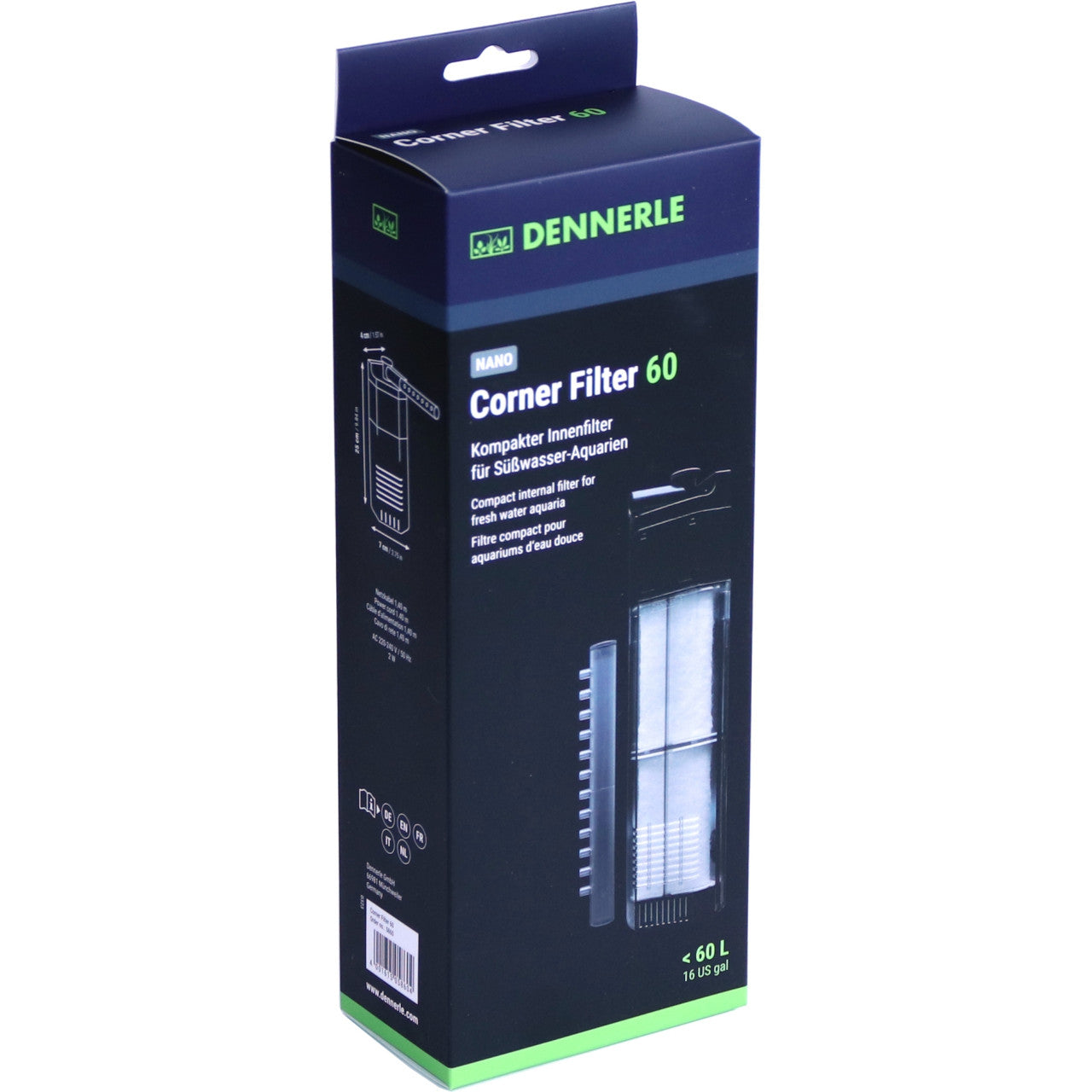 Dennerle Nano Corner Filter 60 XL 30-60L Internal Aquarium Filter – Pro ...