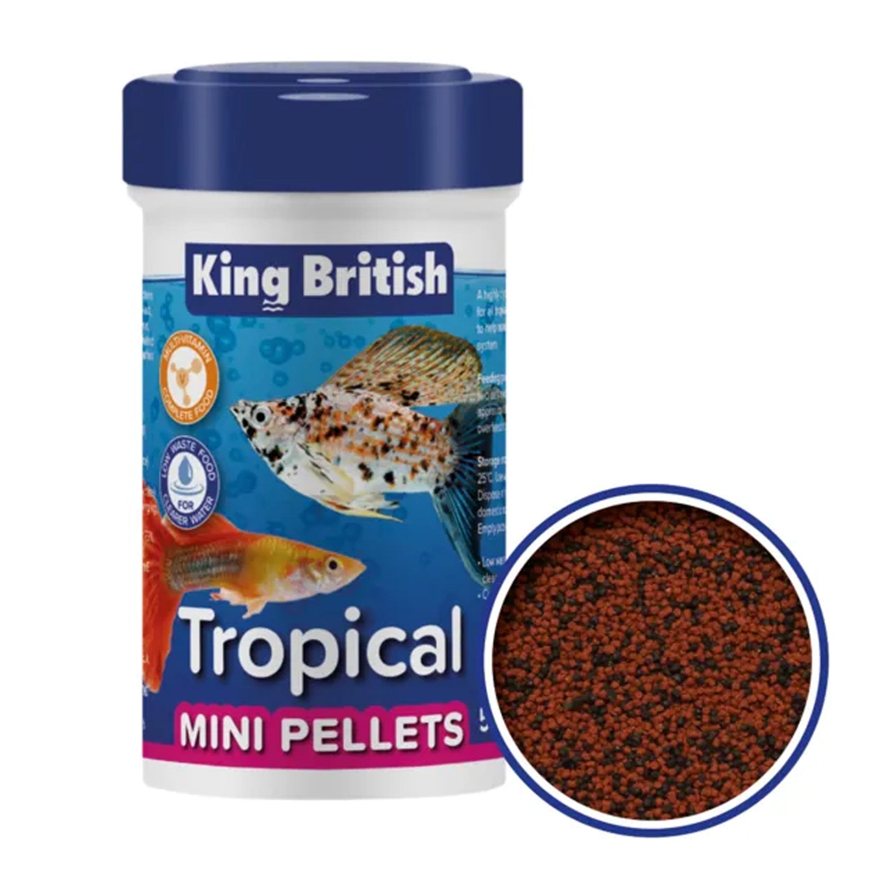 King British Tropical Mini Pellets 55g - Tropical Fish Food – Pro Shrimp