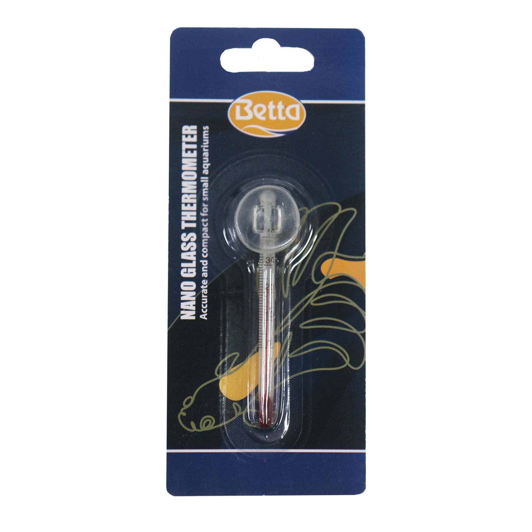Betta Nano Glass Thermometer - Aquarium Thermometer for Small Tanks ...
