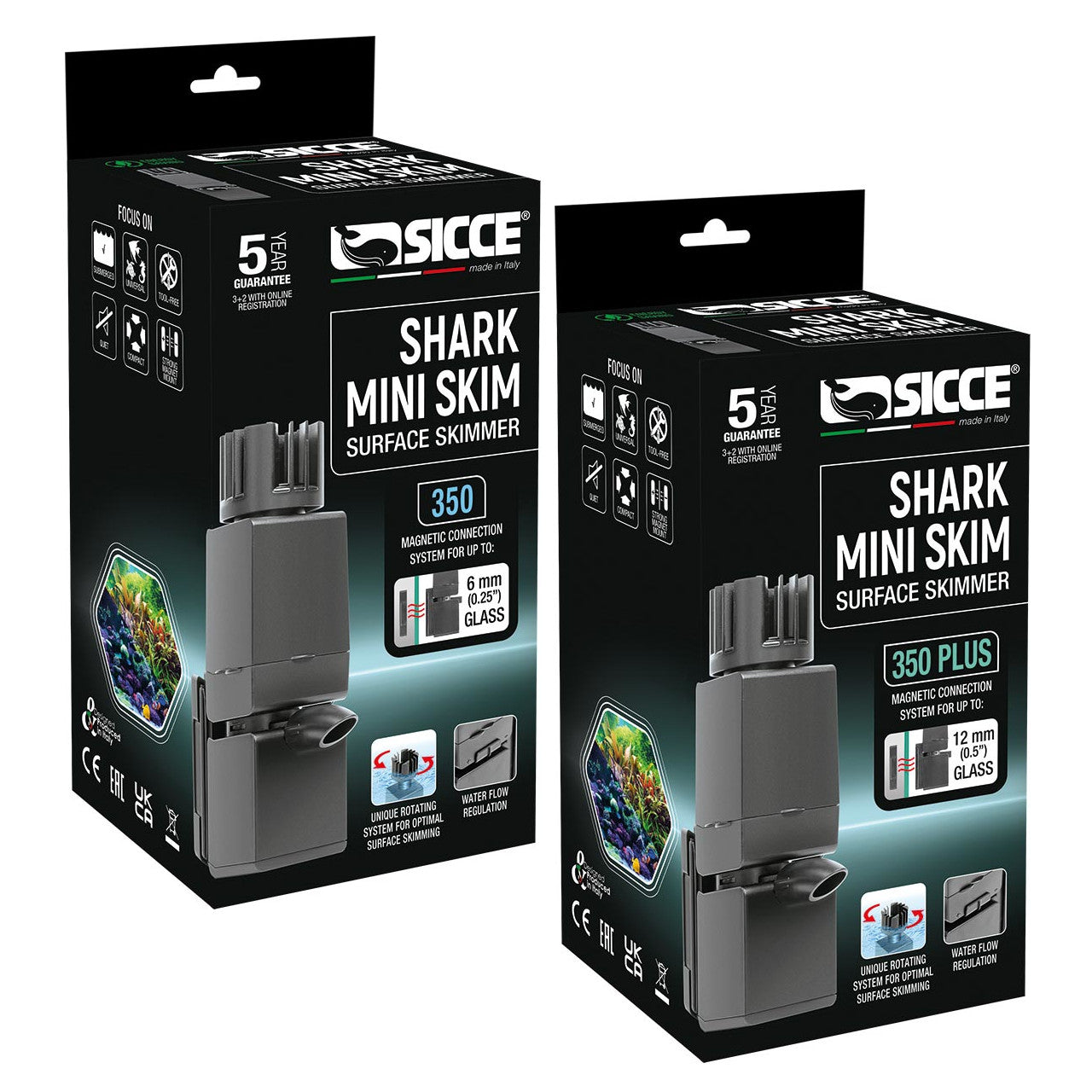 Sicce Shark Mini Skim 350 350 PLUS - Aquarium Surface Skimmer – Pro Shrimp